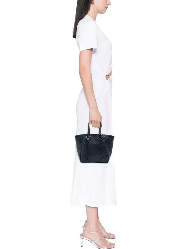 Gucci 2016-2025 Small Microguccissima Bree Satchel - Blue