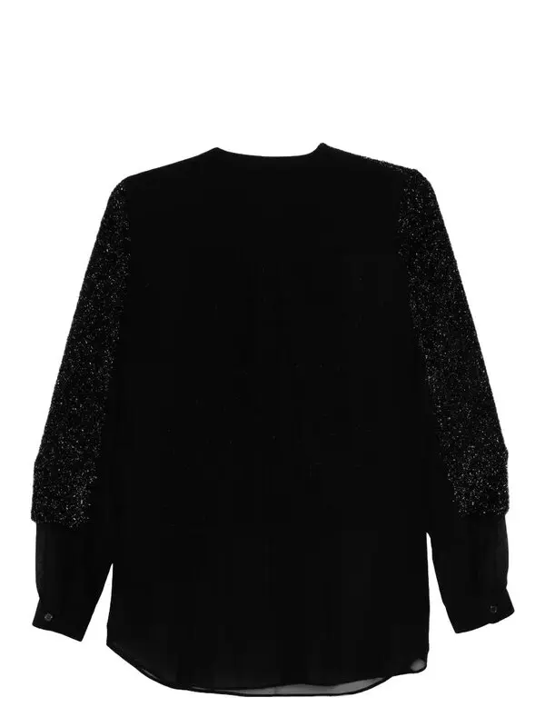 Noir Kei Ninomiya Glittered Long Sleeve Shirt - Black