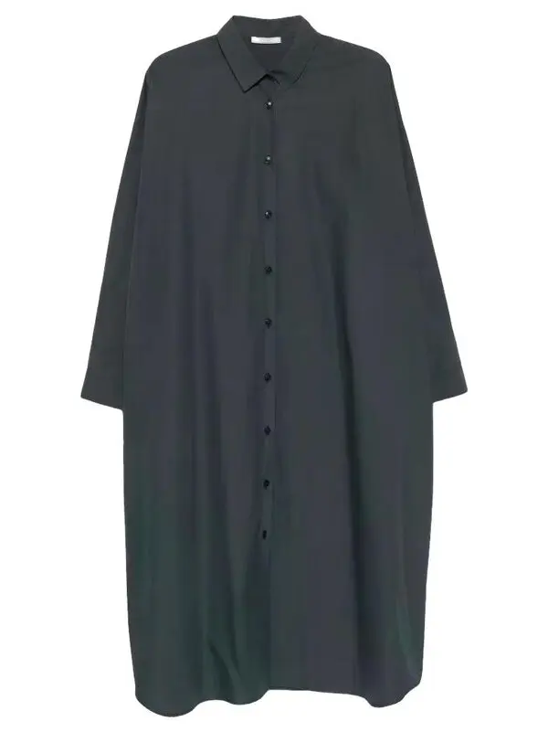 Dusan Long-sleeve Button-down Midi Dress - Grey
