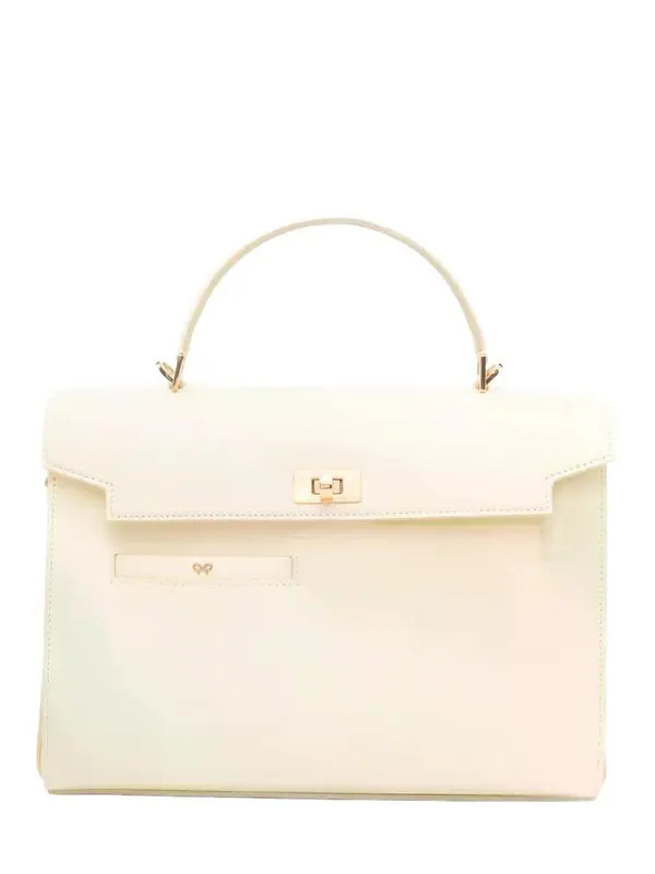 ANYA HINDMARCH Twist-lock Top Handle Tote Bag - Neutrals