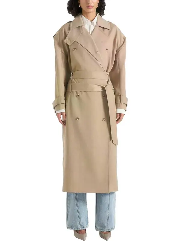 Manière De Voir Maniére De Voir Esther Double-belted Trench Coat - Neutrals