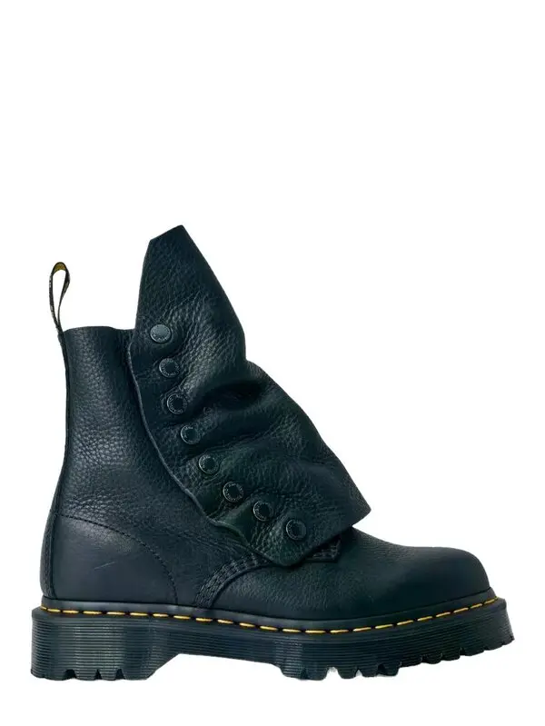 LIMI FEU X Dr. Martens Buttoned-flap Combat Boots - Black
