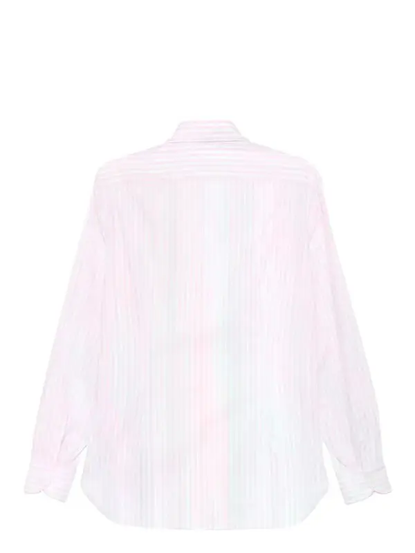 LUIGI BORRELLI Striped Long-sleeve Shirt - Pink