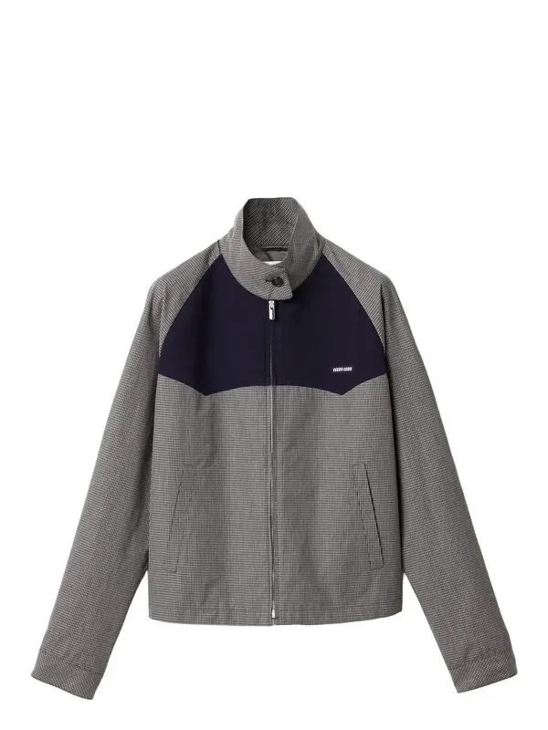 Miu Miu Gingham Check Blouson Jacket - Grey