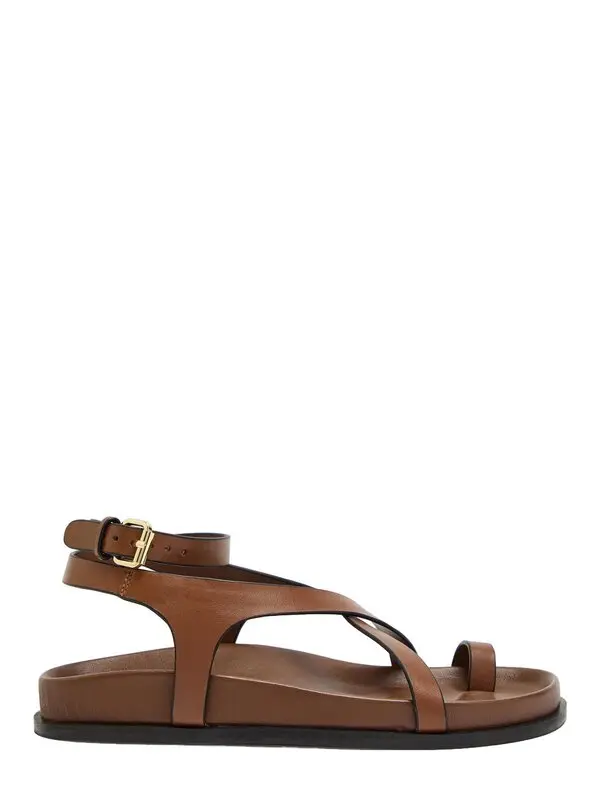 A.emery Jalen Slim Leather Sandals - Brown
