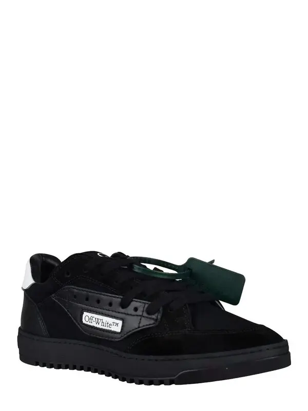 Off-White Leather Suede Sneakers - Black