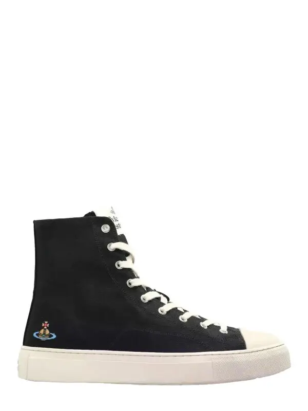 VIVIENNE WESTWOOD Embroidered High-top Sneakers - Black