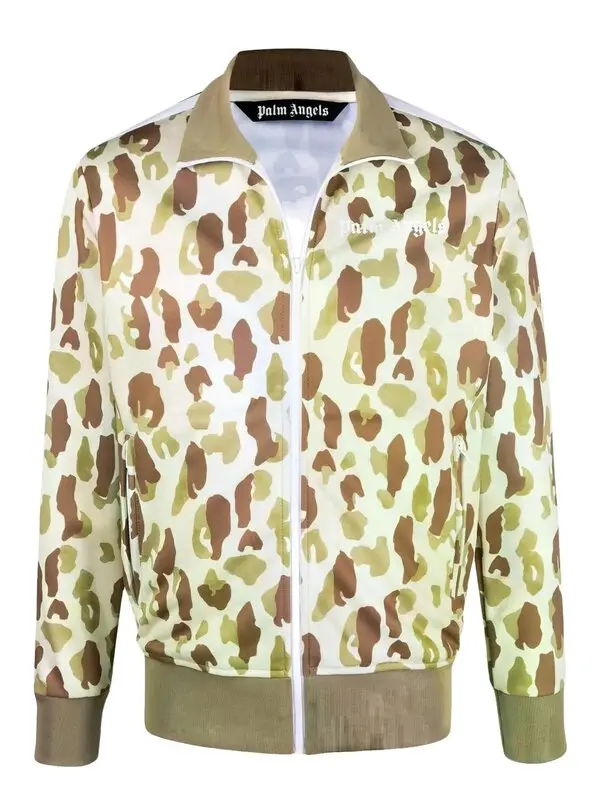 Palm Angels Desert Camo Logo Sports Jacket - Neutrals