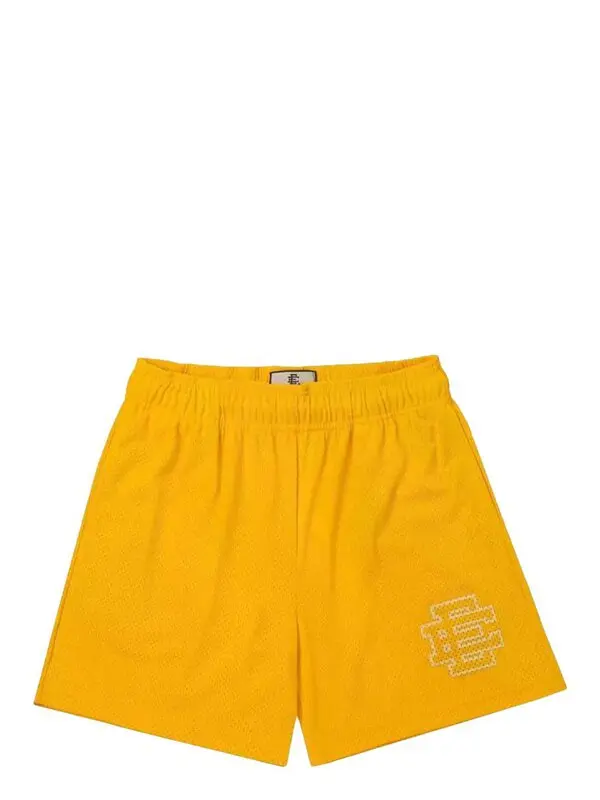 ERIC EMANUEL Ee Basic Logo-print Mesh Shorts - Yellow