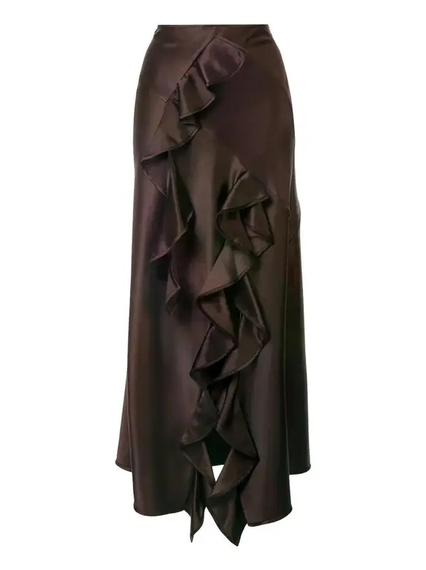 ELLERY Salero Panelled Skirt - Brown