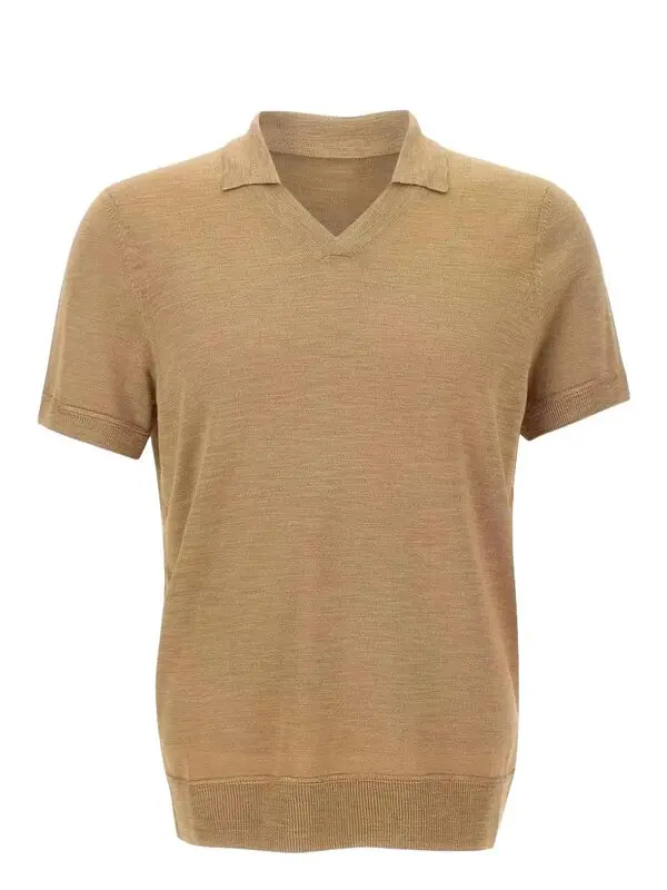 BOSS Fine-knit Silk T-shirt - Neutrals