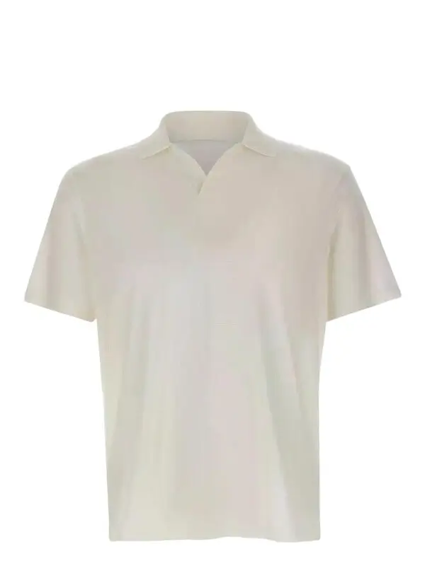 Paul & Shark Ribbed Open-collar Polo Shirt - Neutrals