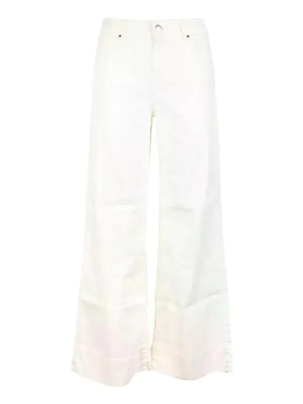 CIGALA'S High-waisted Wide-leg Jeans - White