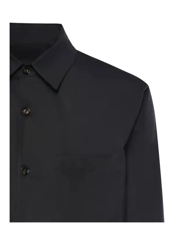 BE ABLE Leroy Chest-pocket Long-sleeve Shirt - Blue
