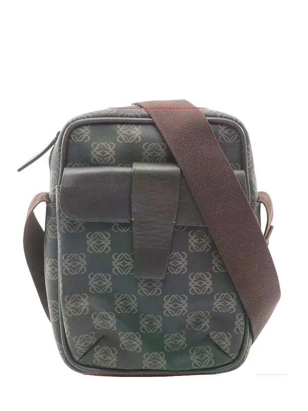 Loewe Coated Canvas Repeat Anagram Crossbody Bag - Brown