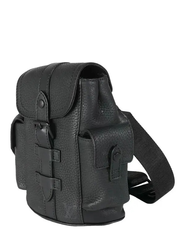 LOUIS VUITTON Nano Christopher Leather Backpack - Black