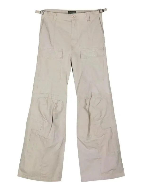 Balenciaga Flared Cargo Trousers - Neutrals