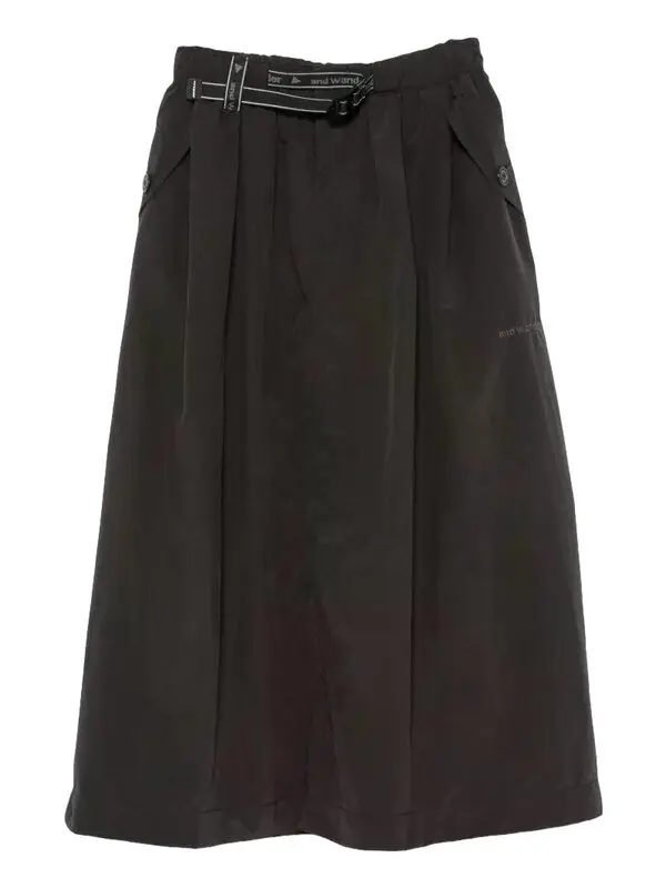 AND WANDER Cargo Midi Skirt - Black