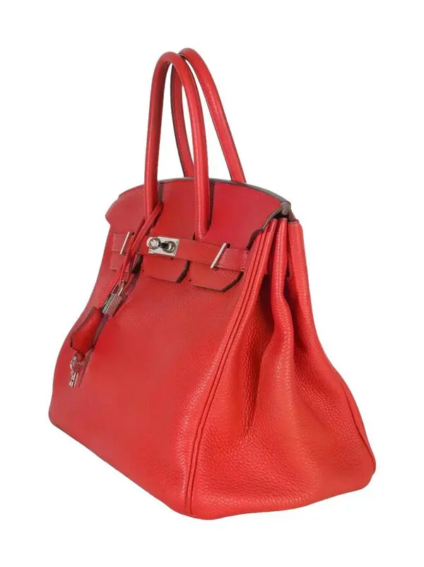 Hermès 2014 35 Birkin Tote Bag - Red