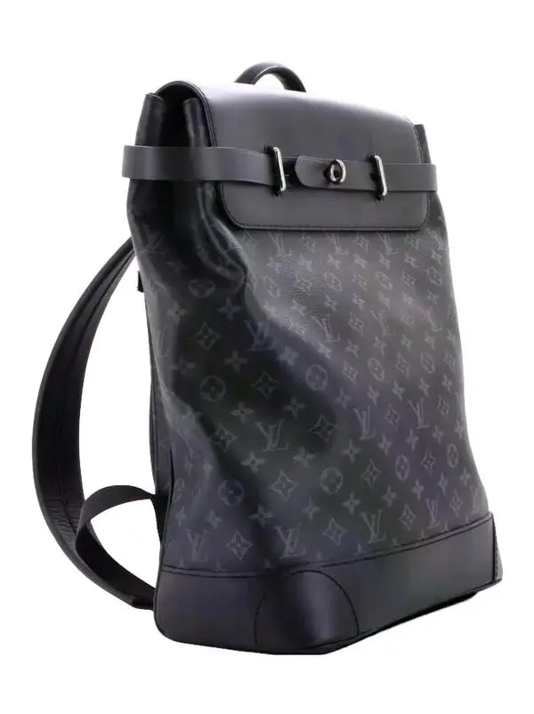 LOUIS VUITTON Steamer Monogram Eclipse Canvas Backpack - Black