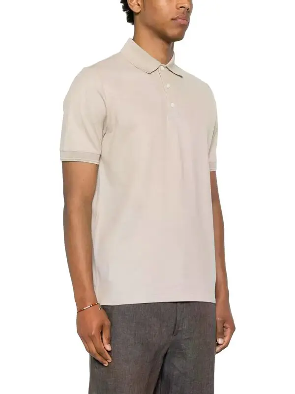 Canali Short-sleeve Polo Shirt - Brown