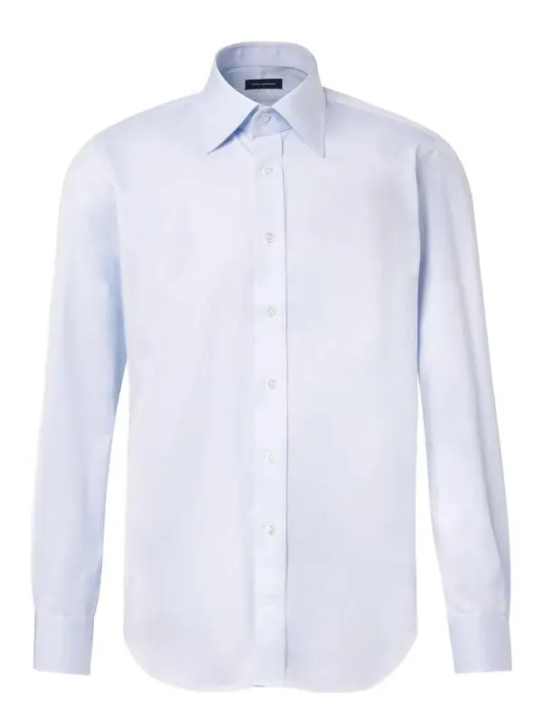 Thom Sweeney Cotton Shirt - Blue