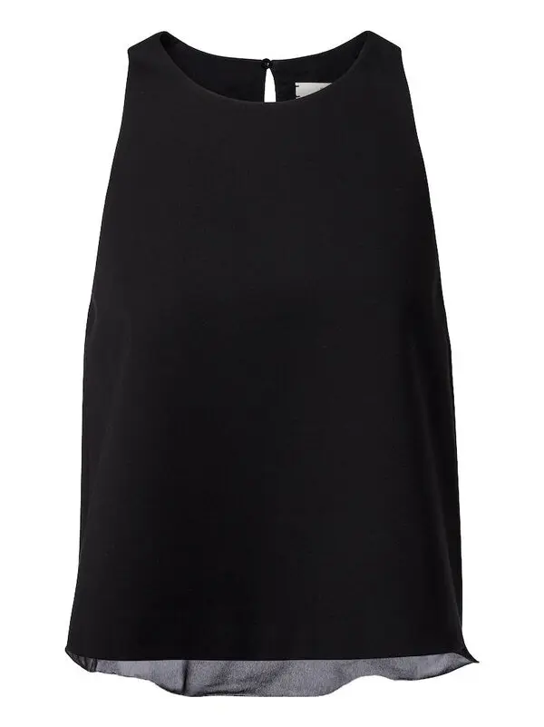 Dorothee Schumacher Emotional Essence Ruffled Jersey Top - Black