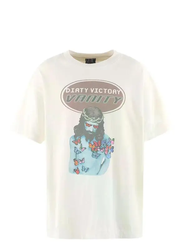 SAINT MXXXXXX Vanity Graphic-print T-shirt - Neutrals