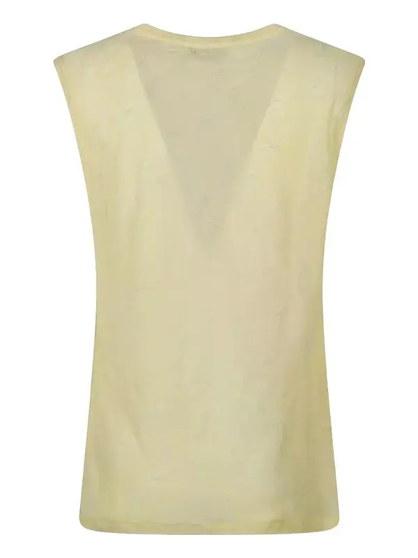 IRO PARIS Gloriana Distressed Sleeveless Top - Yellow
