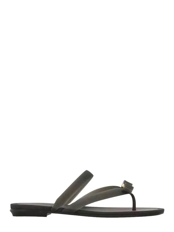 FERRAGAMO Vara Bow Jelly Thong Sandals - Black