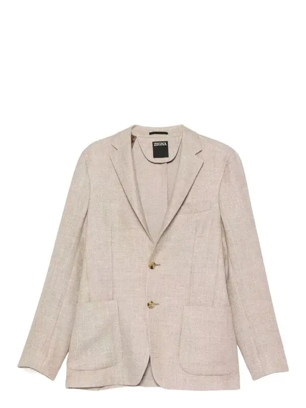 Zegna Two-button Single-breasted Blazer - Neutrals