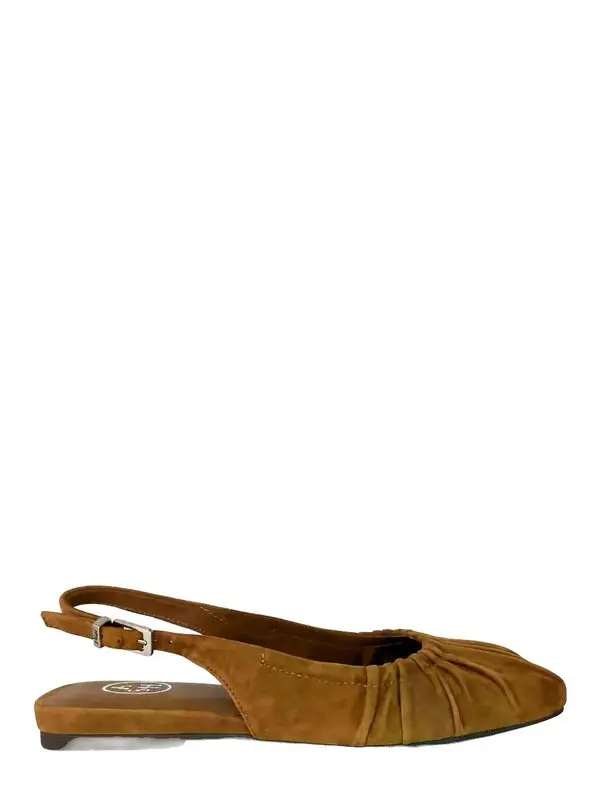 Ash Bibi Ruched Slingback Ballet Flats - Brown