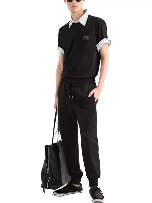 Dolce & Gabbana Cotton T-shirt With Logo Plate - Black
