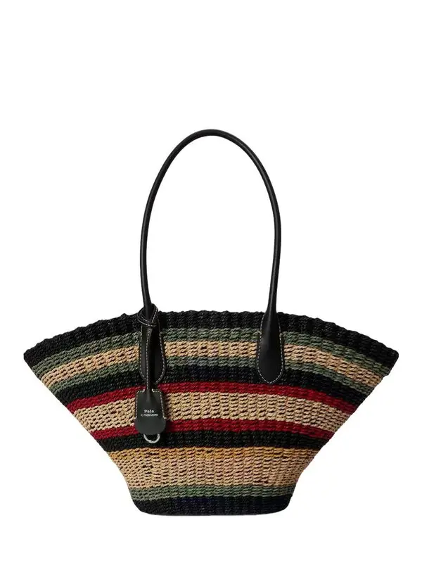 Polo Ralph Lauren Striped Raffia Tote Bag - Neutrals