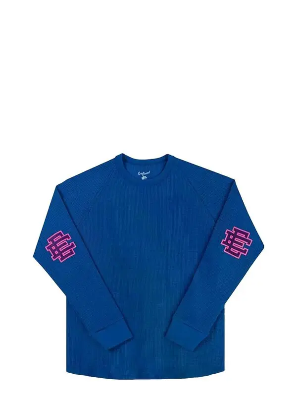 ERIC EMANUEL Thermal Logo-print Sweater - Blue