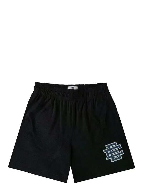 ERIC EMANUEL Ee Logo-print Mesh Shorts - Black