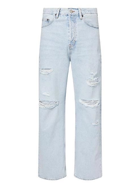 FRAME Baggy Oversized Denim Jeans - Midway Destructed