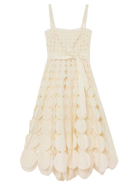 REISS Gigi Cut-out Cotton Midi Dress - Cream