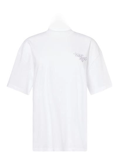 Carhartt Work In Progress Round Neck Logo Print Cotton T-shirt - White