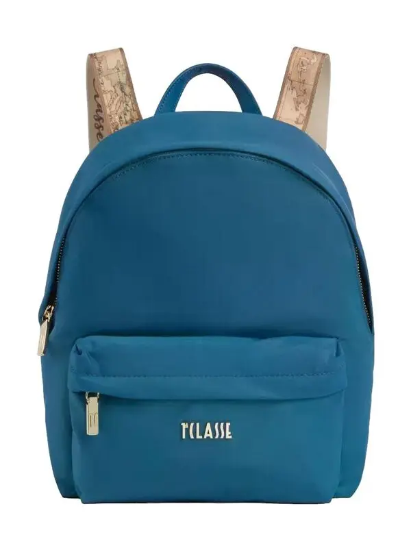 ALVIERO MARTINI 1° CLASSE Alviero Martini 1a Classe Logo-plaque Map-print Backpack - Blue