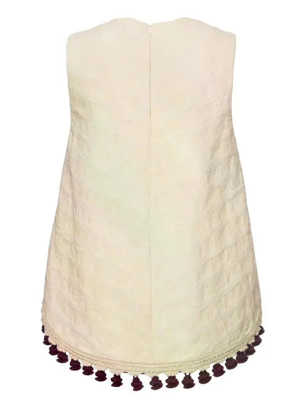 La DoubleJ La Scala Jacquard Cotton Blouse - Neutrals