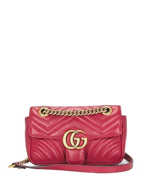 FWRD RENEW Gucci Gg Marmont Shoulder Bag - Red