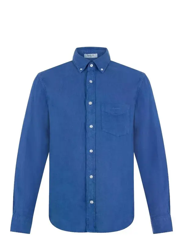 Gant Long-sleeve Linen Shirt - Blue