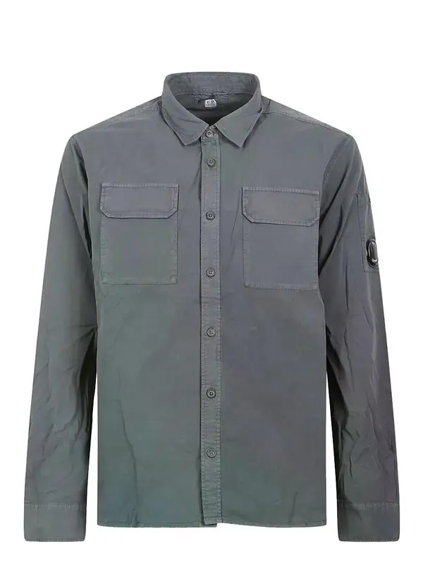 C.P. COMPANY Lens-detail Pocket-front Shirt - Grey