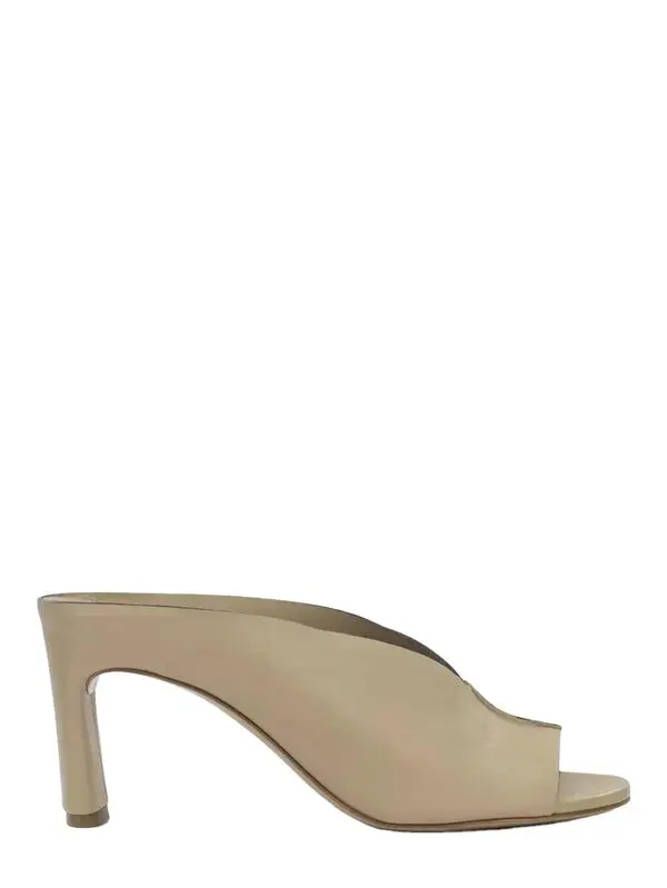DEL CARLO Open-toe Leather Heeled Sandals - Neutrals