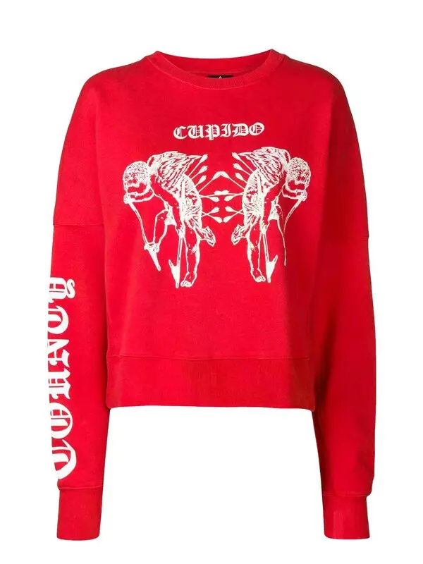 COUNTY OF MILAN Tattoo Print Sweatshirt - Red