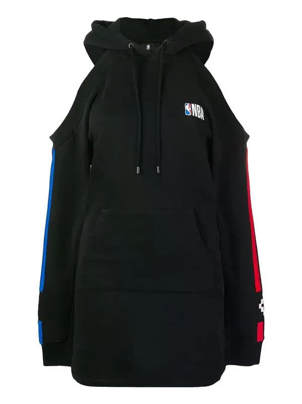 COUNTY OF MILAN Marcelo Burlon X Nba Printed Hooded Dress - Black