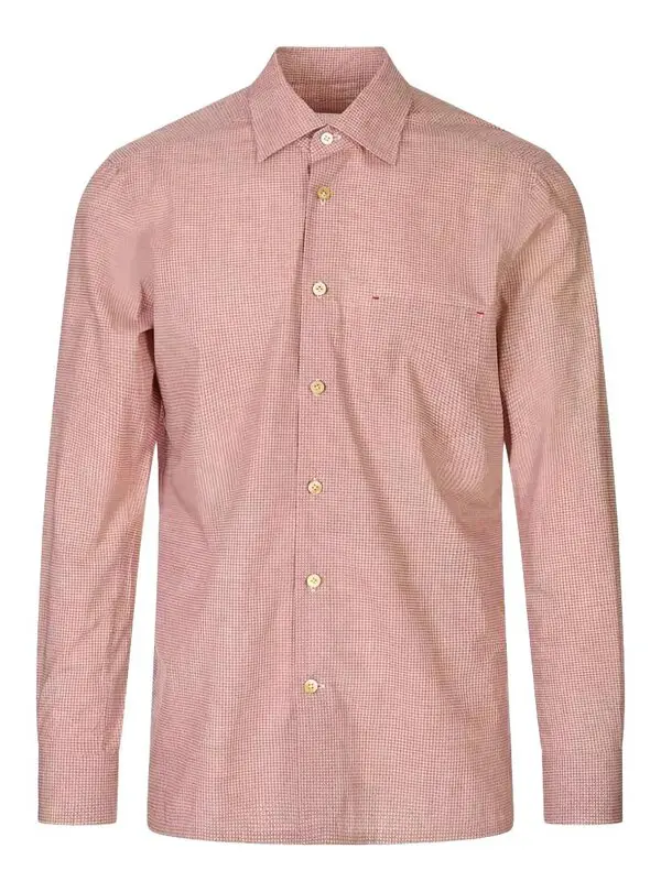 Kiton Geometric-print Long-sleeve Shirt - Red