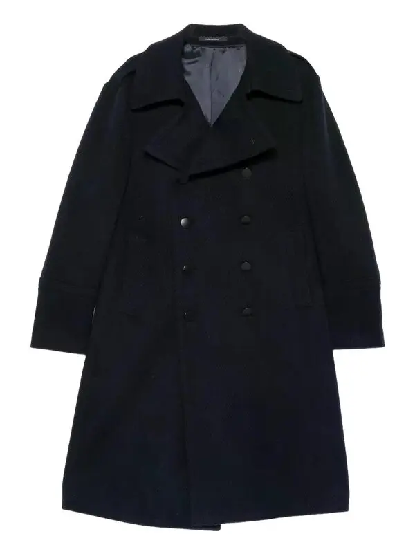 Tagliatore Double-breasted Twill-weave Coat - Blue