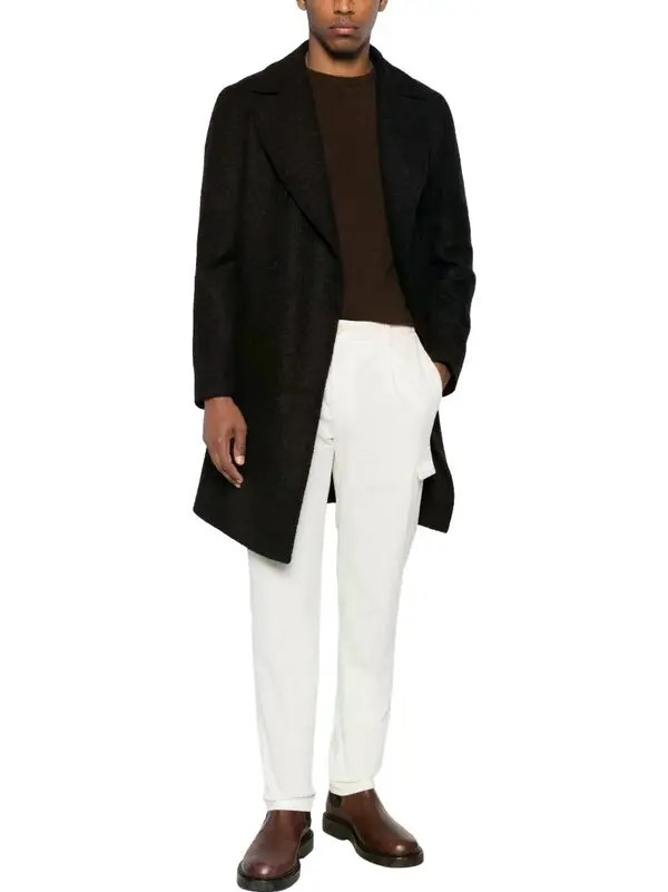 Tagliatore Pleated Corduroy Trousers - Neutrals